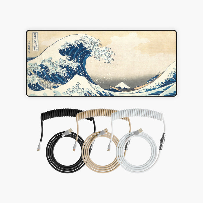 Mousepad + Coiled Cable Bundle